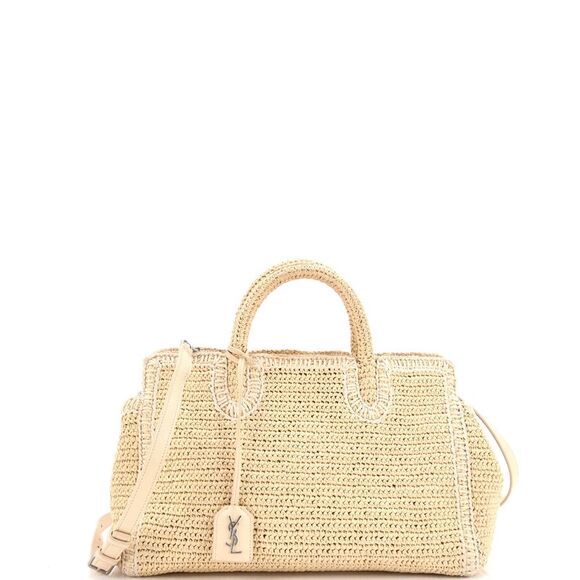 Saint Laurent | Bags | Saint Laurent Rive Gauche Cabas Woven Raffia ...